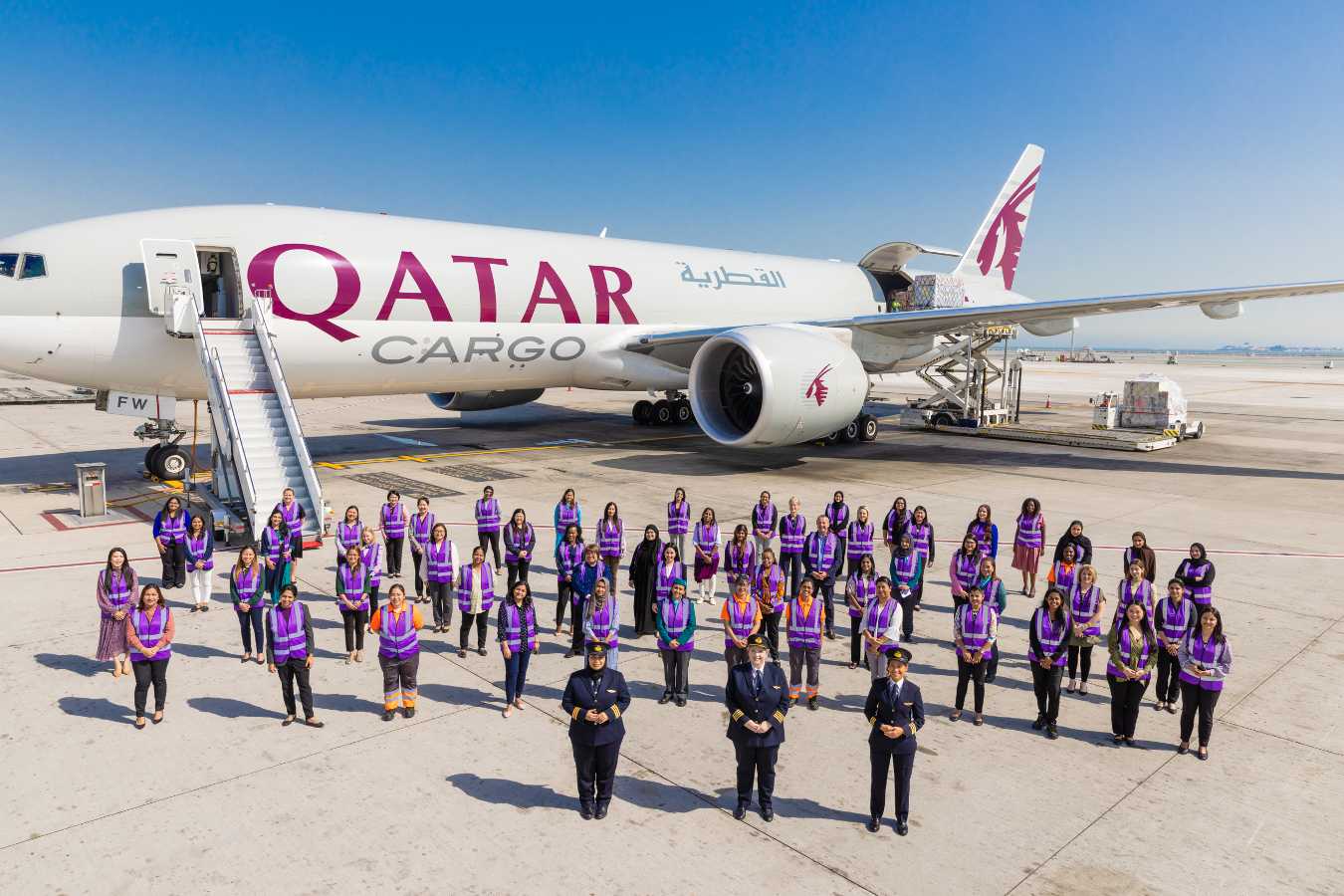QR Cargo operates an all-female freighter flight to commemorate ...