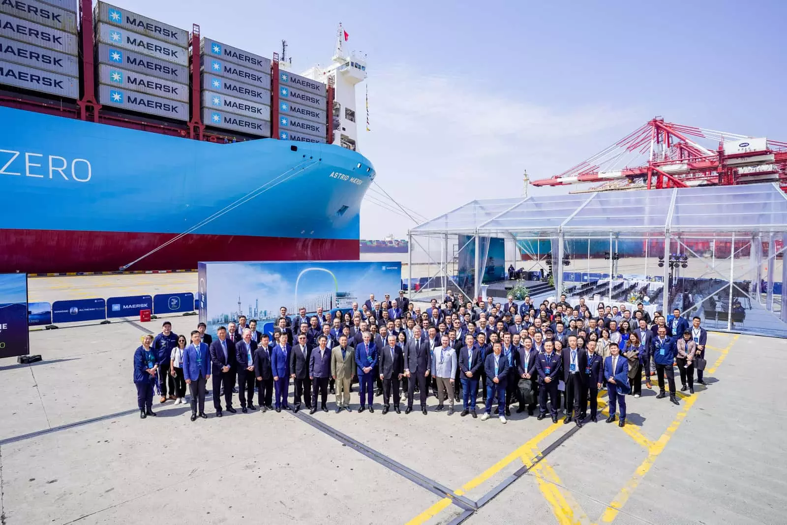 Astrid Maersk in Shanghai for 1st green methanol bunkering in China